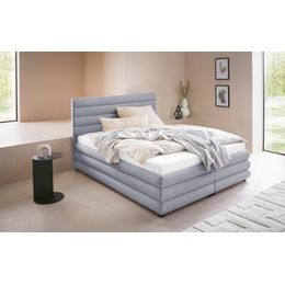 Polsterbett "Maylis", grau, B:172cm L:211cm, 100% Polyester, LeGer Home by Lena Gercke, Betten, Polsterbett ohne Bettkasten Polsterbett, wahlweise mit und ohne Matratze und Lattenrost, auch in 200cm Breite