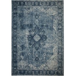 Teppich FLAIR RUGS "Antique" Teppiche Gr. B/L: 200 cm x 290 cm, 4 mm, 1 St., blau Vintage-Muster