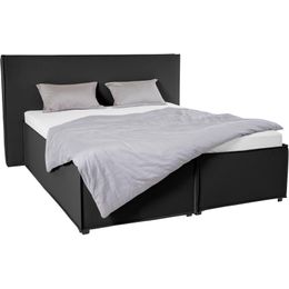 Polsterbett "Isaline", grau (anthrazit), B:193cm L:213cm, 100% Polyester, LeGer Home by Lena Gercke, Betten, Polsterbett ohne Bettkasten Polsterbett, wahlweise ohne Matratze oder mit 3 Matratzenarten, Kopfteilhöhe 107 cm