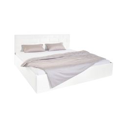 Polsterbett, weiß, B:210cm H:98cm L:210cm, Bezug Bett: 100% Polyester;Bonnell-Federkernmatratze: 51% Polypropylen, 39% Polyester, 10% Baumwolle;Kaltschaummatratze: 100% Polyester, Bezug abnehm- und waschbar bis 60C, Westfalia Schlafkomfort, Betten, inkl. Bettkasten bei Ausführung mit Matratze