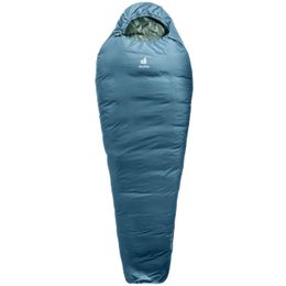 Schlafsack Deuter "Orbit +5 SL" Schlafsäcke Gr. B/L: 74 cm x 198 cm, Reißverschluss rechts, blau (atlantic, sage) Schlafsäcke