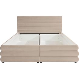 Polsterbett "Maylis", beige (creme), B:192cm L:211cm, 100% Polyester, LeGer Home by Lena Gercke, Betten, Polsterbett ohne Bettkasten Polsterbett, wahlweise mit und ohne Matratze und Lattenrost, auch in 200cm Breite