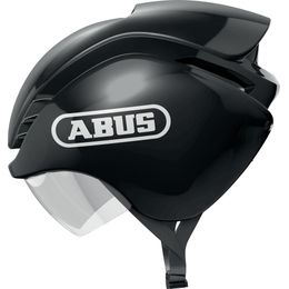 Rennradhelm Abus "GAMECHANGER Tri shiny black" Helme Gr. S Kopfumfang: 51 cm - 55 cm, schwarz (shiny black)