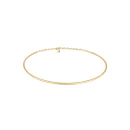 Kette ohne Anhänger Elli "Choker Cuff Basic Blogger 925er Silber" Halsketten Gr. 40, ohne Stein, Silber 925 (Sterlingsilber), Länge: 40 cm, goldfarben (gold) Damen