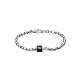 Edelstahlarmband Emporio Armani "EGS2911040" Armbänder Gr. Edelstahl-Marmor, schwarz (edelstahlfarben, schwarz) Damen