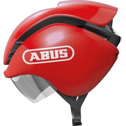 Rennradhelm Abus "GAMECHANGER Tri" Gr. L, rot, Helme, L Kopfumfang: 58cm - 61cm, unifarben, glänzend