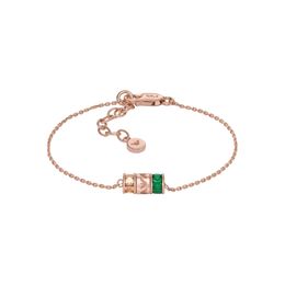 Armband Emporio Armani "EG3579221, EG3580040" Armbänder Gr. Silber 925 (Sterlingsilber), goldfarben (roségoldfarben-champagner-grün + champagne-grün) Damen mit Zirkonia (synth.)