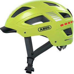 Fahrradhelm Abus "HYBAN 2.0 LED" Helme Gr. L Kopfumfang: 56 cm - 61 cm, gelb (signal yellow)