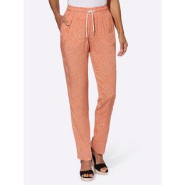 Schlupfhose Inspirationen Gr. 52, Normalgrößen, bunt (papaya, champagner, bedruckt) Damen Hosen