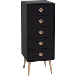 Kommode Home Affaire "Softline" Sideboards Gr. B/H/T: 41,5 cm x 73 cm x 40 cm, schwarz (schwarz lackiert) Breite 41,5 cm