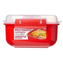 sistema® Mikrowellendose rot, transparent 525,0 ml, 1 St.