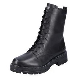 Schnürstiefelette Remonte Gr. 41, schwarz Damen Schuhe Blockabsatz, Schnürboots, Chunky Boots mit Kontrast-Rahmennaht