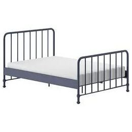 Metallbett Vipack "Bronxx", blau (blau matt, blau matt, blau matt), B:146,5cm H:110cm L:207cm, Betten, aus Metall