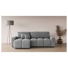 Ecksofa Inosign "Reaboro" Sofas Gr. B/H/T: 233cm x 88cm x 142cm, Chenille, Recamiere beidseitig montierbar, mit Bettfunktion und Bettkasten, grau L-Form