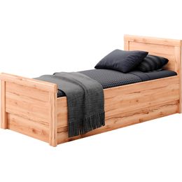 Einzelbett Priess "Arnsberg", braun (astkernbuche), B:108cm L:208cm, Betten, Kinder-Einzelbett Bettgestell, Komfortliegehöhe