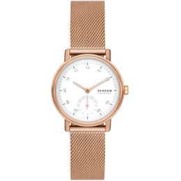 Quarzuhr Skagen "KUPPEL LILLE, SKW3099" Armbanduhren rosegold (roségoldfarben) Damen Armbanduhr, Damenuhr, dezentrale Sekunde, Edelstahlarmband