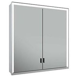 KEUCO Royal Lumos Spiegelschrank 14307172301 Wandvorbau, silber-eloxiert, verdecktes Ablagefach, 700 x 735 x 165 mm