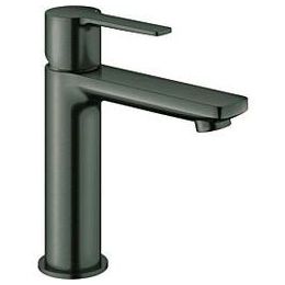 Grohe Lineare Waschtisch-Einhebelmischer 23106AL1 hard graphite gebürstet, S-Size, glatter Körper, Push-open Ablaufgarnitur