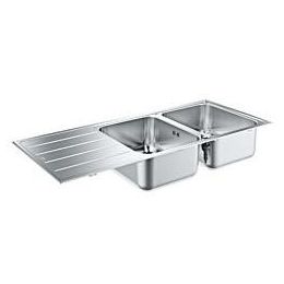 Grohe Einbauspüle 31588SD1 116x50cm, aufliegend oder flächenbündig, 2 Becken, Edelstahl