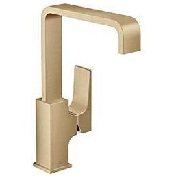 Hansgrohe Metropol Waschtisch-Einhebelmischer 32511140 Ausladung 165 mm, mit Push-Open Ablaufgarnitur, brushed bronze