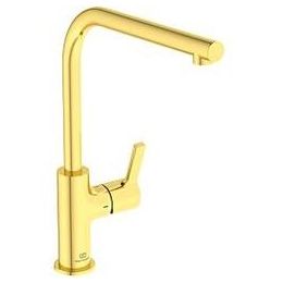 Ideal Standard Gusto Küchenarmatur BD418A2 brushed gold, mit Rohrauslauf