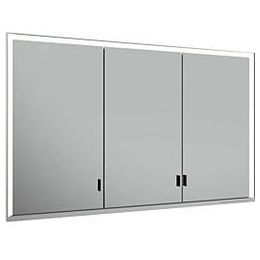 KEUCO Royal Lumos Spiegelschrank 14315172303 Wandeinbau, silber-eloxiert, 3 lange Türen, 1200 x 735 x 165 mm