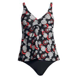Lascana B&uuml;gel-Tankini Damen Gr&ouml;&szlig;e L/XL rot / schwarz / wei&szlig;