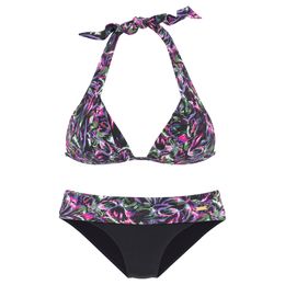 Lascana Bikinitop Damen Gr&ouml;&szlig;e 70 gr&uuml;n / lila / hellpink / schwarz