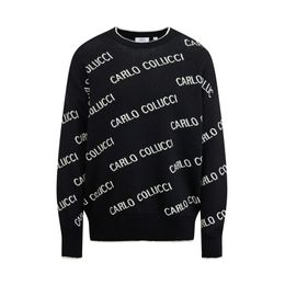 Carlo Colucci Pullover 'Daves' Herren Gr&ouml;&szlig;e XL schwarz / wei&szlig;