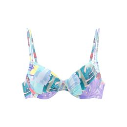 Venice Beach Bikinitop 'Varia' Damen Gr&ouml;&szlig;e 70 t&uuml;rkis / hellblau / gelb / pastelllila