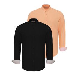 Dandalo Hemd Herren Gr&ouml;&szlig;e XXXL orange / schwarz