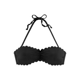 Lascana Bikini-Top 'Scallop' Damen Gr&ouml;&szlig;e 80 schwarz