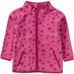 Playshoes Fleecejacke Jungen Gr&ouml;&szlig;e 80 pink / dunkelpink