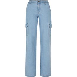 Urban Classics Cargojeans Damen Gr&ouml;&szlig;e 36 blue denim