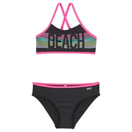Bench Bikini M&auml;dchen Gr&ouml;&szlig;e 134/140 hellblau / gelb / pink / schwarz
