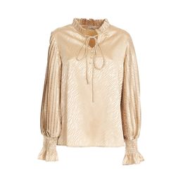 Influencer Bluse Damen Gr&ouml;&szlig;e M beige / gold