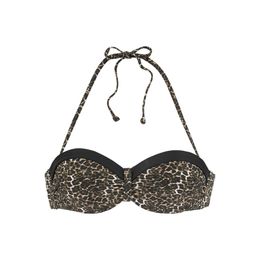 Lascana Bikinitop Damen Gr&ouml;&szlig;e 80 beige / braun / schwarz