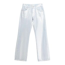 Bershka Jeans Damen Gr&ouml;&szlig;e 25/26 pastellblau / silber