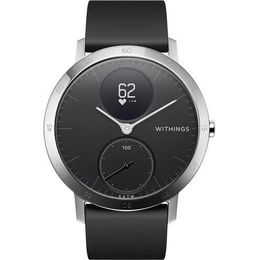 Withings Steel HR 40 mm | silber | schwarz | schwarz