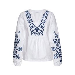 Lascana Bluse Damen Gr&ouml;&szlig;e XXL blau / wei&szlig;
