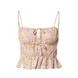 Daahls By Emma Roberts Exclusively For About You Bluse 'Ava' Damen Gr&ouml;&szlig;e S beige / lila / wei&szlig;