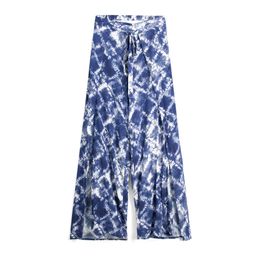 Bershka Hose Damen Gr&ouml;&szlig;e 42 marine / ultramarinblau / wei&szlig;