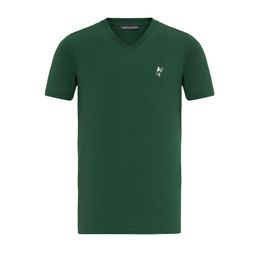 Jacey Quinn V-Neck T-shirts Herren Gr&ouml;&szlig;e XXL gr&uuml;n / wei&szlig;