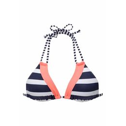 Kangaroos Triangel-Top Damen Gr&ouml;&szlig;e 60 navy / apricot / wei&szlig;