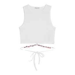 Bershka Top Damen Gr&ouml;&szlig;e XS ecru