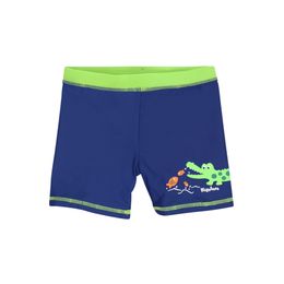 Playshoes Badehorts 'Krokodil' Jungen Gr&ouml;&szlig;e 74/80 royalblau / neongr&uuml;n / pastellorange