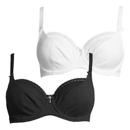 Petite Fleur B&uuml;gel-BH Damen Gr&ouml;&szlig;e 75 schwarz / wei&szlig;