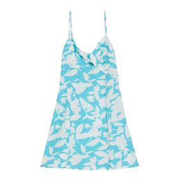 Bershka Kleid Damen Gr&ouml;&szlig;e 40 azur / naturwei&szlig;