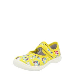 Beck Hausschuh 'Yellow Dream' M&auml;dchen Gr&ouml;&szlig;e 27 hellblau / gelb / fuchsia / wei&szlig;