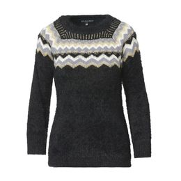 Koroshi Pullover Damen Gr&ouml;&szlig;e XL gelb / grau / schwarz / wei&szlig;